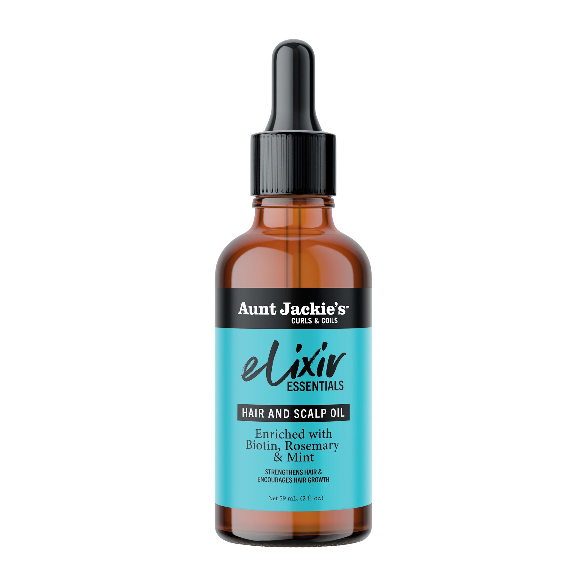 Biotin, Rosemary & Mint Elixir Hair & Scalp Oil | Aunt Jackie's Curls & Coils