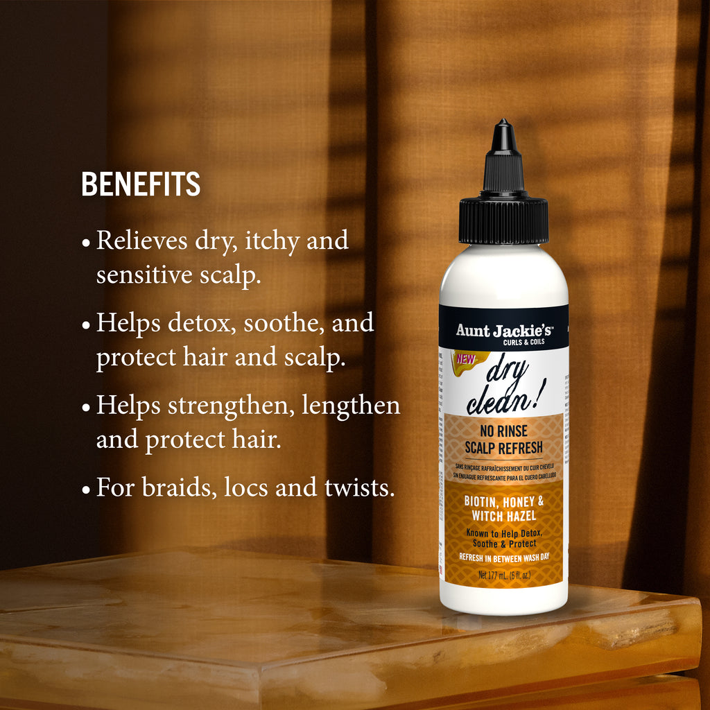 Dry Clean! No Rinse Scalp Refresh | Aunt Jackie's Curls & Coils